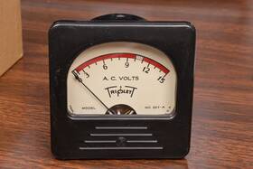 TRIPLETT 0-3MA School Square Panel Meter Ac Volts Filament